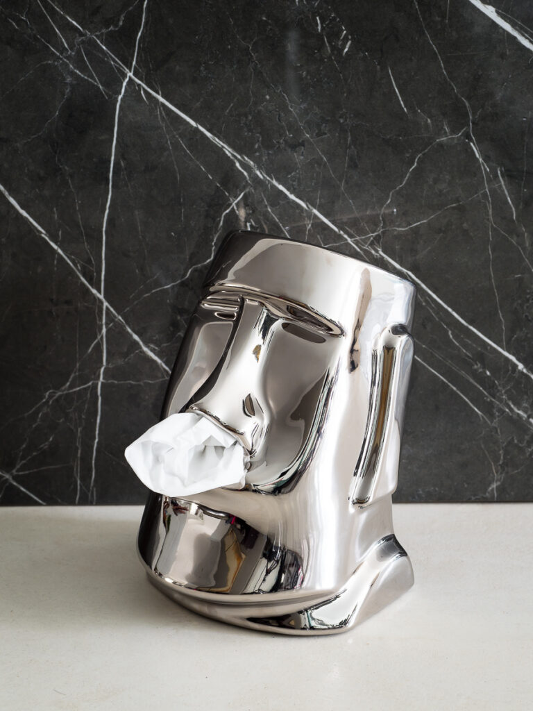 Easter Island Head Tissue Box - Edge By Space Lift Interior Design