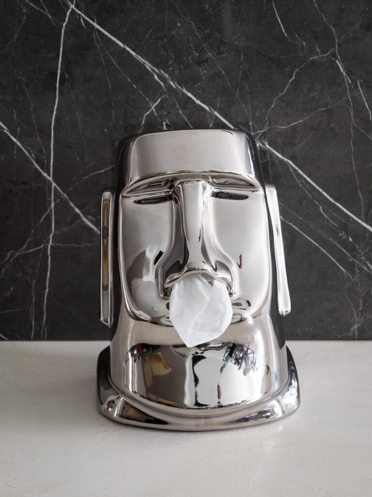 Easter Island Head Tissue Box - Edge By Space Lift Interior Design