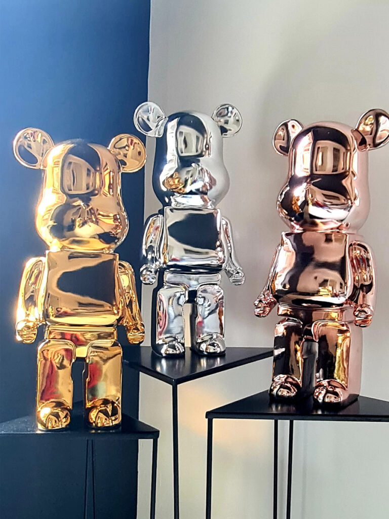 Bearbrick Electroplated - Edge By Space Lift Interior Design